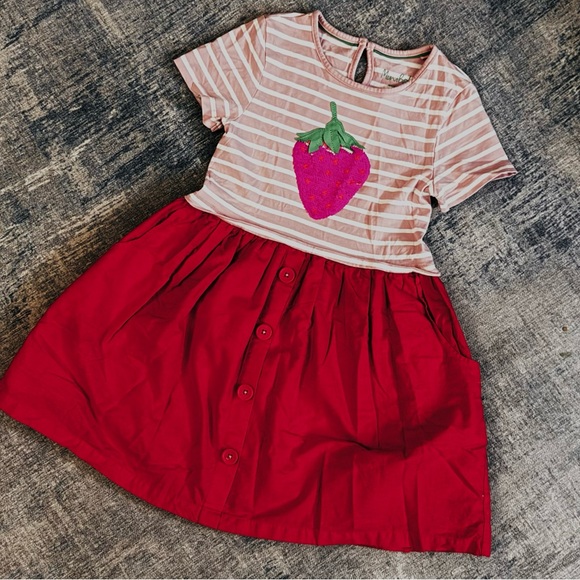 Mini Boden | Dresses | Mini Boden Dress With Flip Sequin Strawberry ...